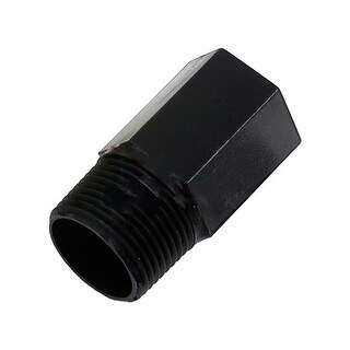 0.75 in. Round Black Tub Spout Adapter in Plastic - Bed Bath & Beyond ...