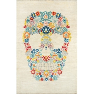 Momeni Heirlooms Skeleton Hand Knotted Wool Multi Area Rug - 5'6" X 8'6 ...