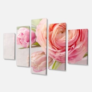 Designart "Full Bloom and Blooming Flowers" Floral Canvas Artwork Print ...