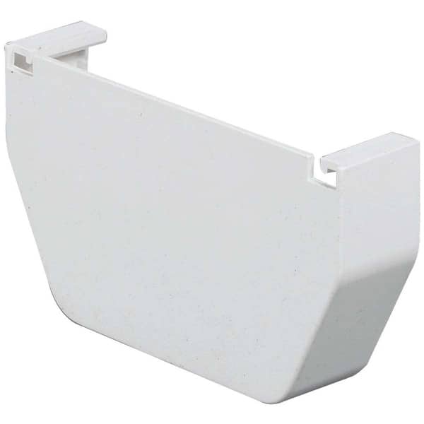 Amerimax 5 In. Contemporary White Vinyl Gutter End Cap - 1 Each - Bed ...