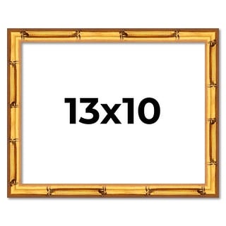 13x10 Frame Gold Bamboo Solid Wood Picture Frame | 1 Inch Moulding ...