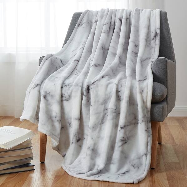 grey marble throw
