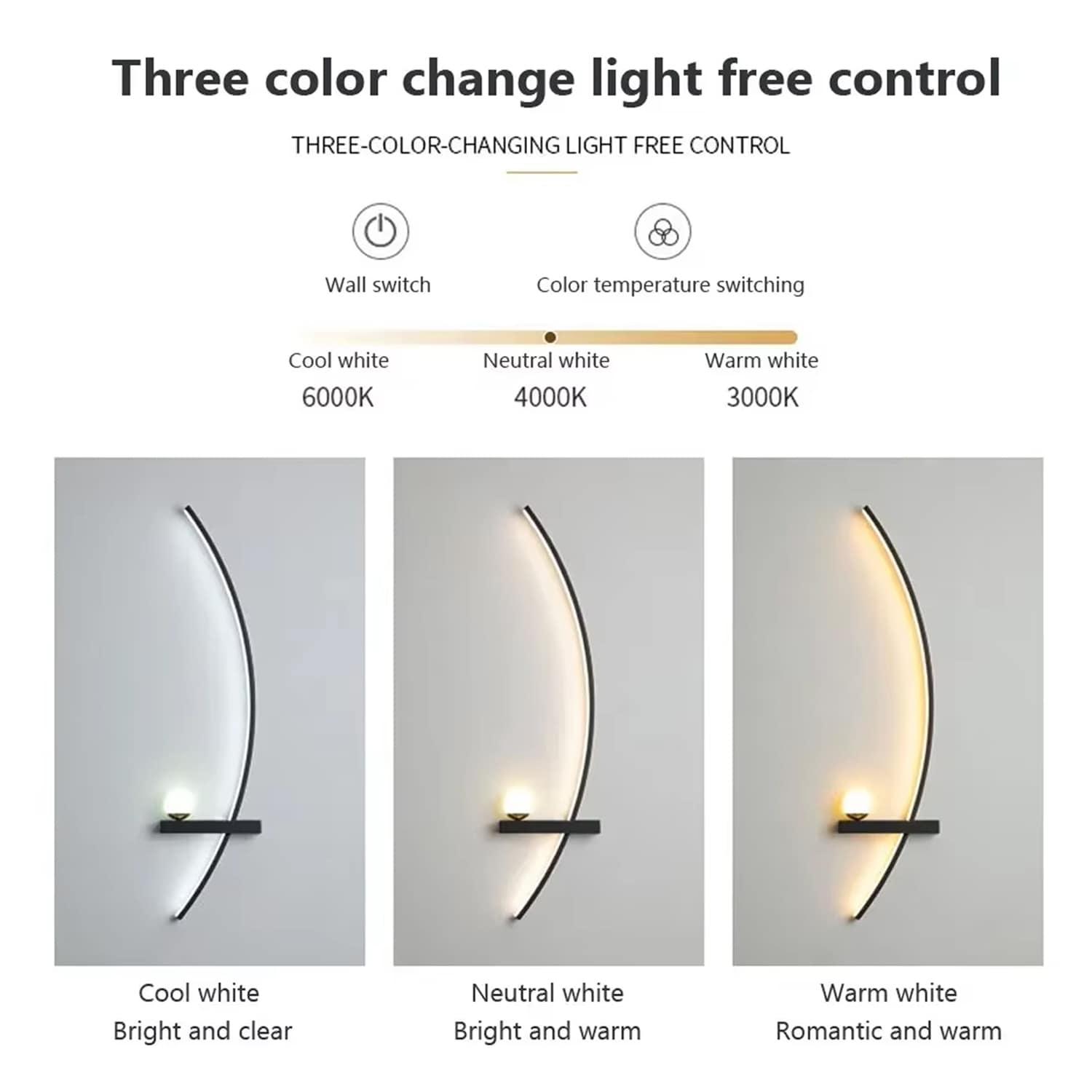 led wall lights with switch