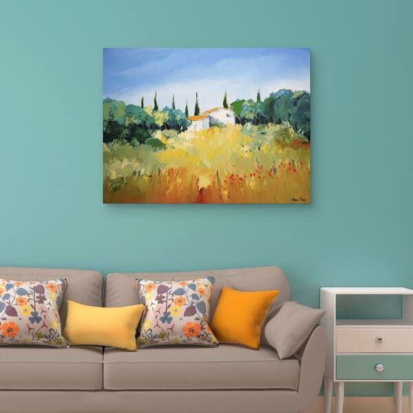 Landscape Tuscany by Hans Paus Canvas Art Print - Multi-Color - Bed ...