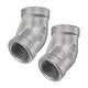 Pipe Fittings 45 Degree Elbow NPT Female Thread Hose Connector Adapter ...