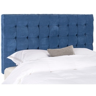 SAFAVIEH Lamar Royal Blue Velvet Upholstered Tufted Headboard - Bed ...