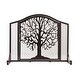 44" x 33" Tree of Life Fire Screen with Door - Black - Bed Bath ...
