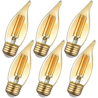 4.5W Dimmable C35 LED Bulbs, UL Listed Vintage Edison Bulb, 2200K ...