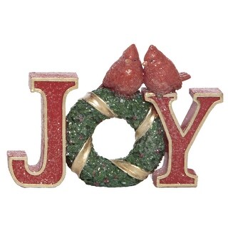 10.25" Cardinal "JOY" Word Christmas Wall Decoration - Bed Bath ...
