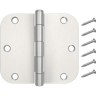 48 Pack Door Hinges, 3-1/2 inch Round Corner Hinges with 5/8" Radius ...