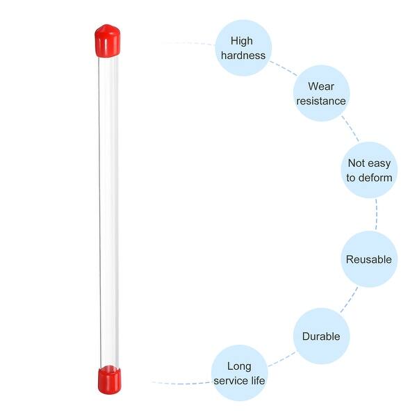 Clear Rigid Tube Plastic Tubing with Red Cap 7mmx8mm/0.28"x0.31", 2 Set ...