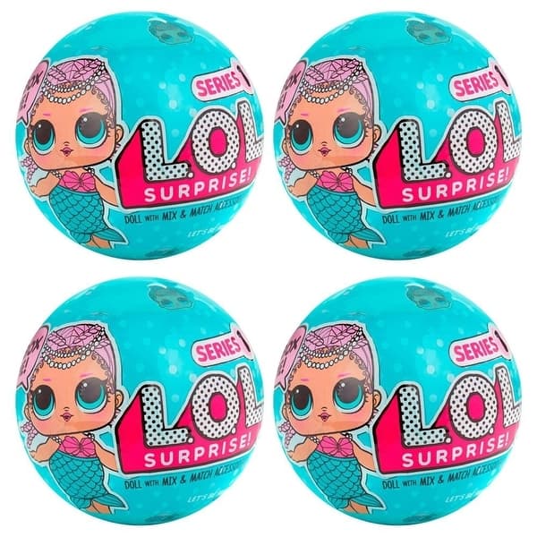 Lol Surprise Doll Series 1 Sidekick 4-Pack Mermaid L O L Figures Mga ...