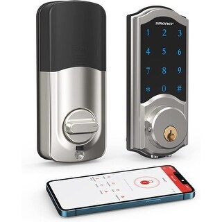 Smart Deadbolt, Door Lock Keyless Entry, Bluetooth Locks Front Door ...
