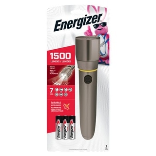 Energizer 1500 lumens Silver LED Flashlight AA Battery - Black - Bed ...