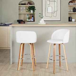 Carson Carrington Harding 29" Fixed-Height Bar Stool with Bent Wood ...