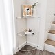Triangle End Table - 3-Tier Corner Side Table for Living Room, Bedroom ...
