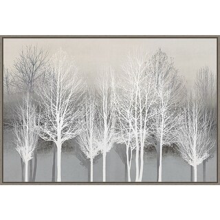 Trees on Gray by Kate Bennett Framed Canvas Wall Art Print - Bed Bath ...