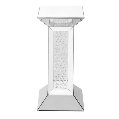 15 inch Crystal End Table in Clear Mirror Finish - Overstock - 19429295
