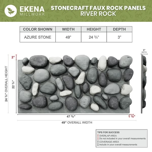 river rock panels