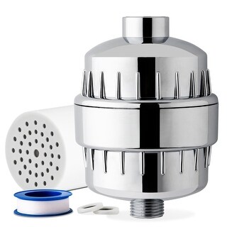 iSpring15-Stage Universal Shower Filter with Replaceable Cartridge ...