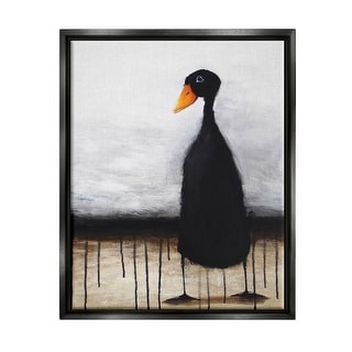 Stupell Urban Black Duck Drip Framed Floater Canvas Wall Art, Design by ...