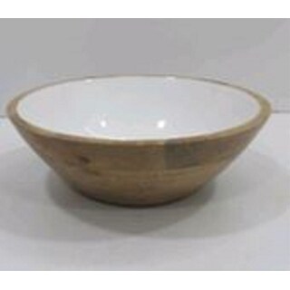 Lg Wooden Salad Bowl White -ST - WHITE/NATURAL - Bed Bath & Beyond ...