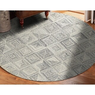 Hand-tufted Wool MULTY GREY Transitional Geometric Modern Tufted Rug ...