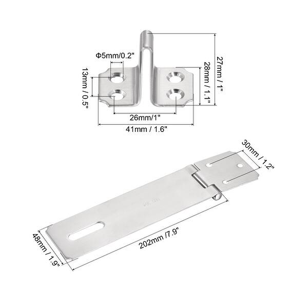 Thick Door Latch Hasp Lock Padlock Clasp with Screws for Cabinet Gate ...