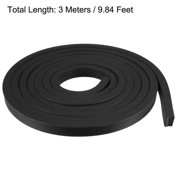 Solid Rectangle Rubber Seal Strip 15mm Wide 10mm Thick, 3 Meters Long ...