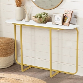 Console Table Modern Accent Gold Narrow Long Side Table Living Room ...