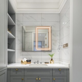 LED Lighted Bathroom Medicine Cabinet with Mirror - 36x42 - Bed Bath ...