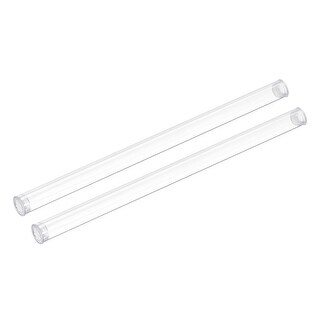 Clear Rigid Tube Round Plastic Tubing with End Caps, 10mmx11mm/0.4"x0 ...