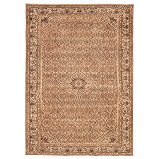 ECARPETGALLERY Hand-knotted Antalya Vintage Tan Wool Rug - 6'10 x 9'8 ...