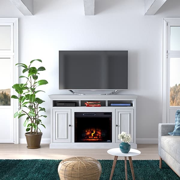 Bridgevine Home Laguna 66 inch Fireplace TV Stand Console for TVs up to ...