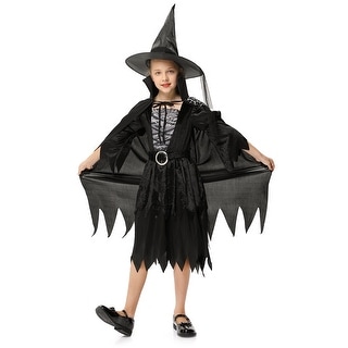 Halloween Witch Costume Black Witch Dress for Kids Toddler Classic ...