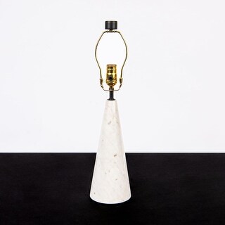 Aurora Home Modern Cone Shaped White Marble Base Table Lamp - Bed Bath ...