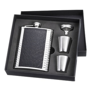 8oz Stainless Steel Hip Flask Set with Cup Funnel for Camping Hiking ...