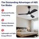 42in Ceiling Fan with Light & Remote, 3 Blades, Noiseless Reversible DC ...