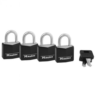 Master Lock 131Q Covered Solid Body Padlocks, 1-3/16", Brass, 4-Pack ...