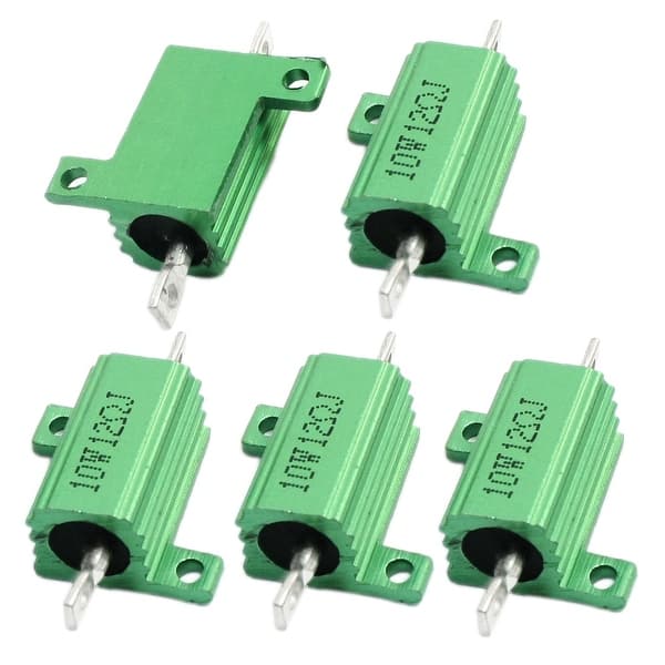 5Pcs 12 Ohm 5% 10W Aluminium Clad Heatsink Wirewound Power Resistors ...