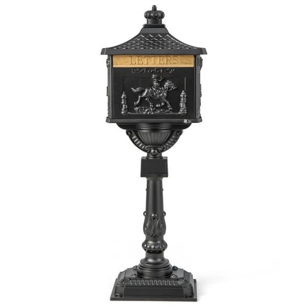 Retro Cast Aluminum Mailbox Security Postal Letter Box with Baffle Door ...