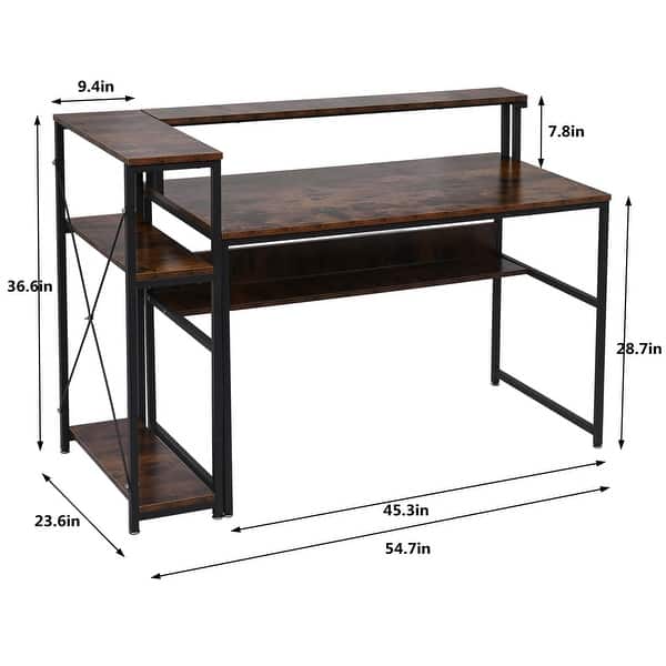 Computer Desk Storage Frame Home Office Computer Desk Study Writing ...