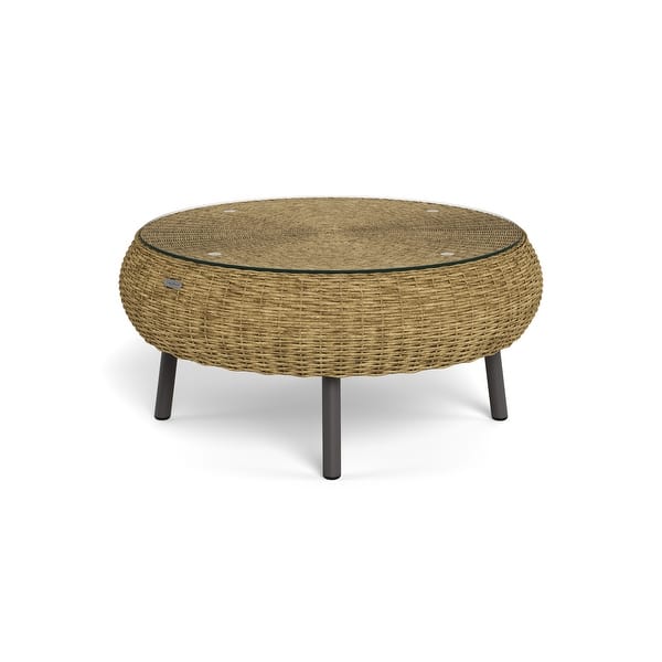Tortuga Round Outdoor Wicker Coffee Table - On Sale - Bed Bath & Beyond ...