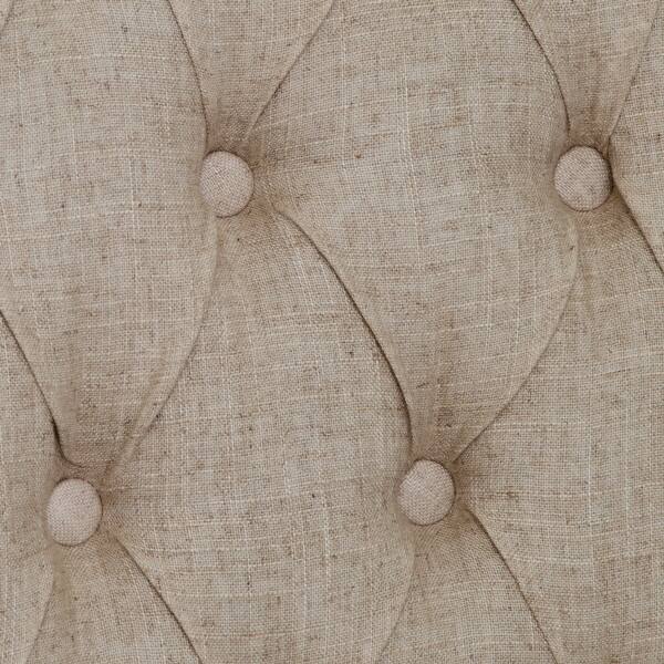 Tall Dark Beige Tufted Fabric Dining Chair (Set of 2) by Christopher ...