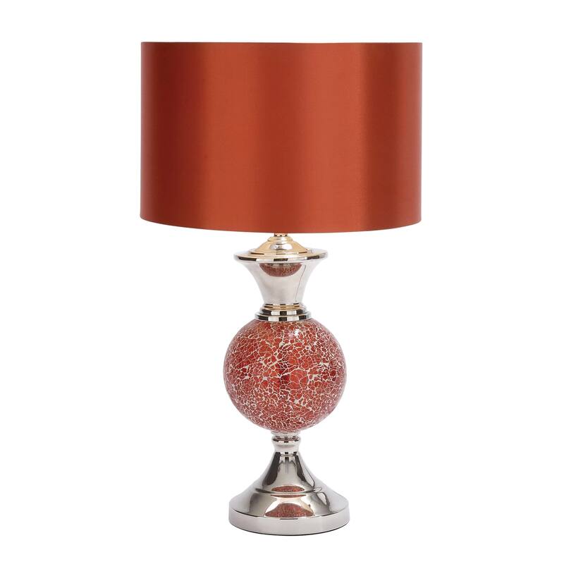 Silver Glass Glam Table Lamp (Set of 2) - 6 x 25 - Overstock - 17350843