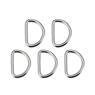 5 Pcs D Ring Buckle 1.26" Semi-Circular D-Rings Silver Tone for Bags ...