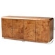 Valora Modern and Contemporary Natural Mappa Real Burl Wood 4-Door ...