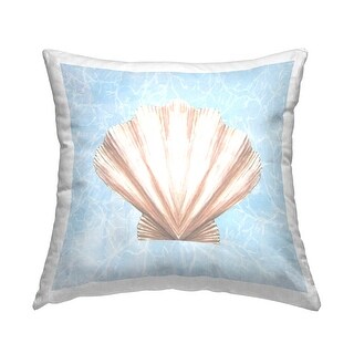 Stupell Aquatic Clam Shell Water Pattern Printed Throw Pillow Design by ...