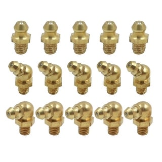 Brass Straight 45 Degree 90 Degree Grease Nipple Fittings Kit 5 Set ...