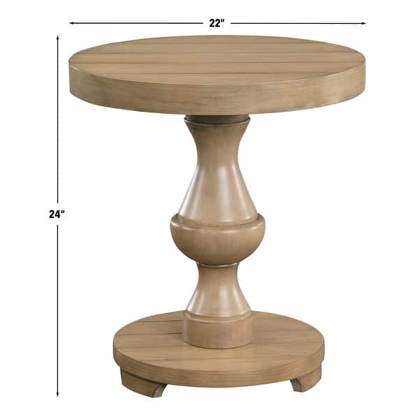 Steve Silver Dory Round Side Table Sand - Bed Bath & Beyond - 41497472